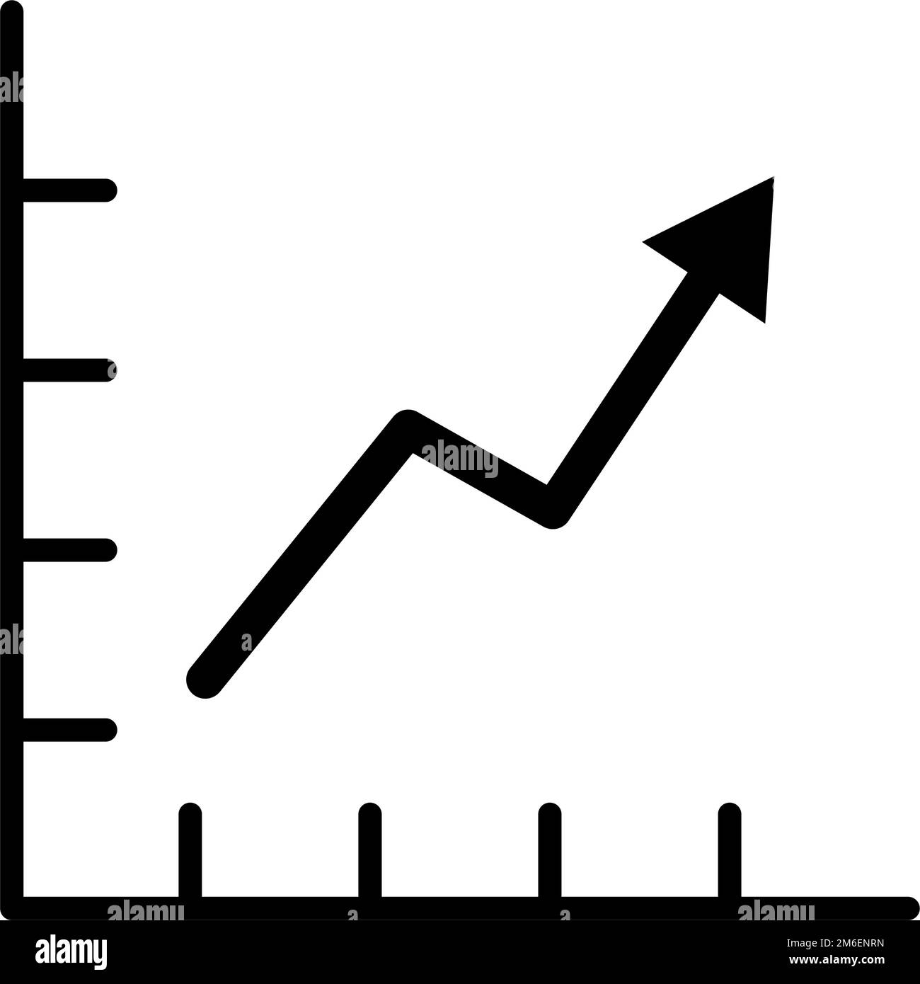 Scaled chart icon. Ascending chart. Editable vector Stock Vector Image & Art - Alamy
