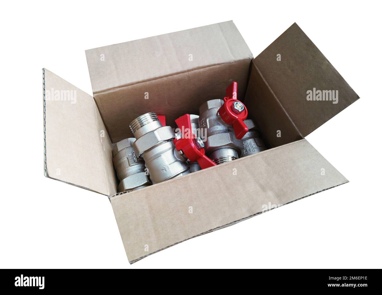 Plumbing fixtures and piping parts in a box Stock Photo - Alamy