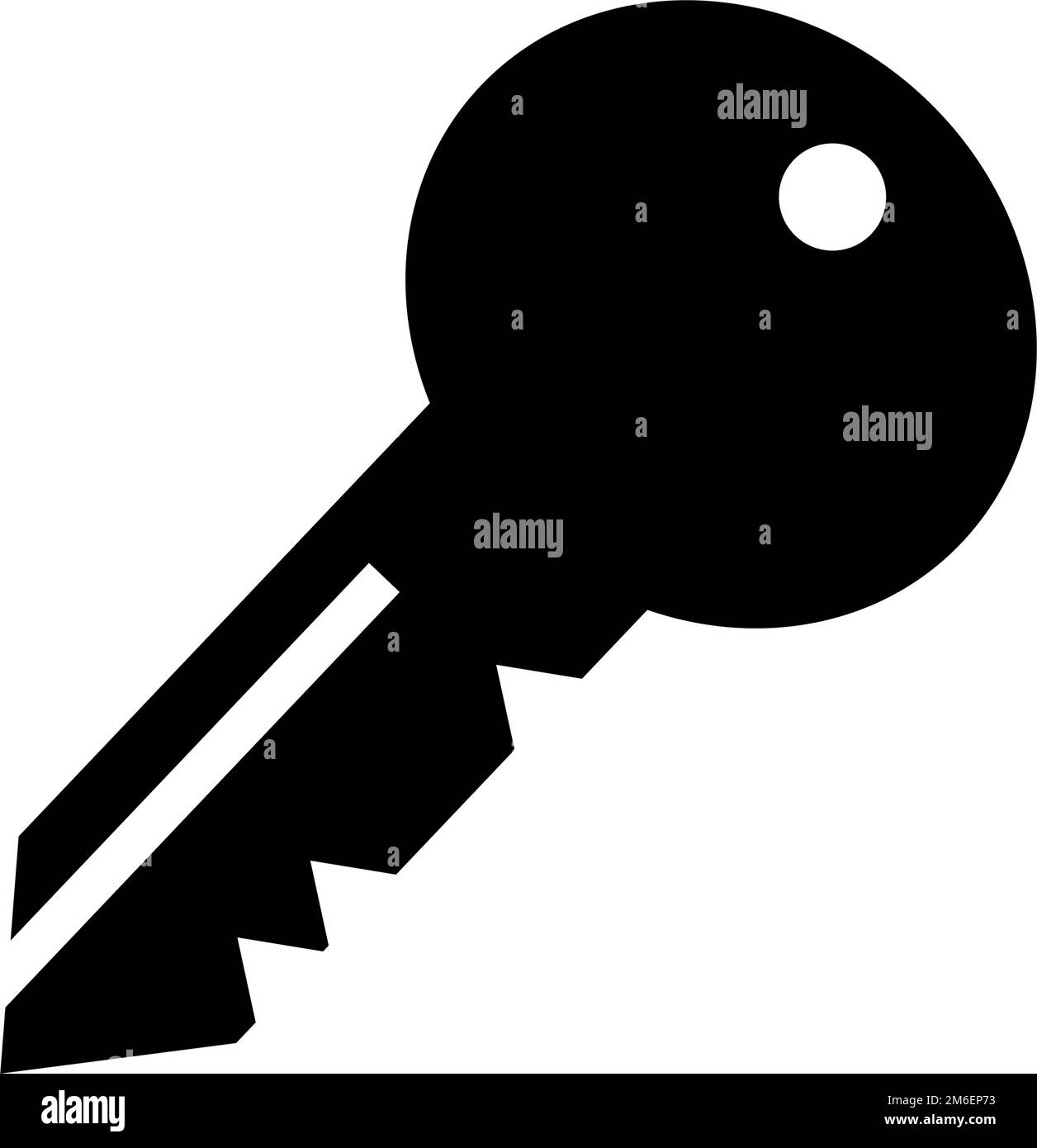 Silhouette icon of a key. Residential key. Security. Editable vector ...