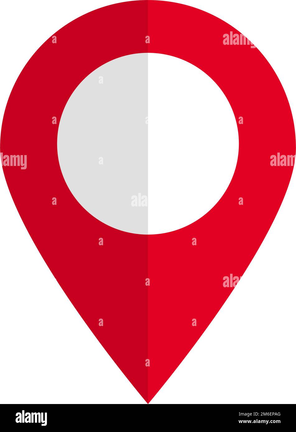Modern red map pin icon. Location information. Editable vector Stock ...