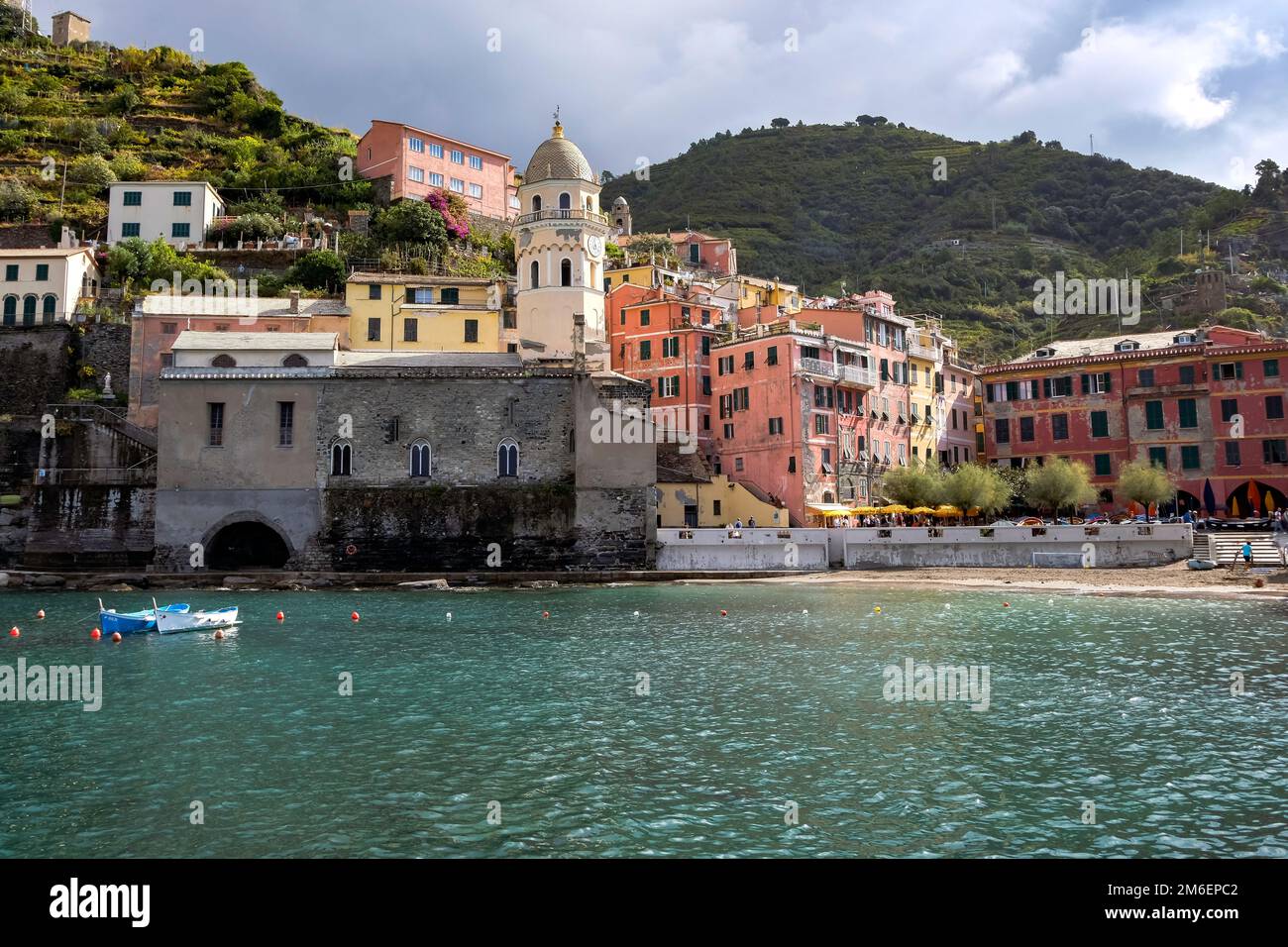 Beautiful Natural Harbor with Colorful Traditional Houses Stock Photo ...