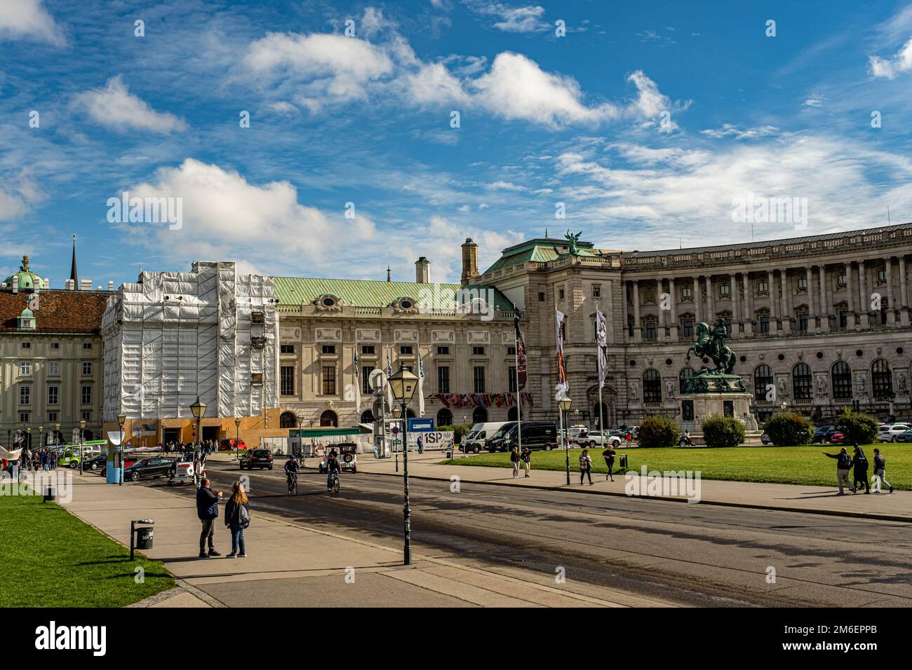 Vienna, Austria, September 28 2022 Hofburg palace and panoramic square ...