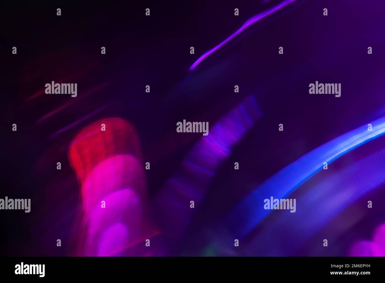 Blur neon light. Lens flare overlay. Bokeh fluorescent flash gleam ...