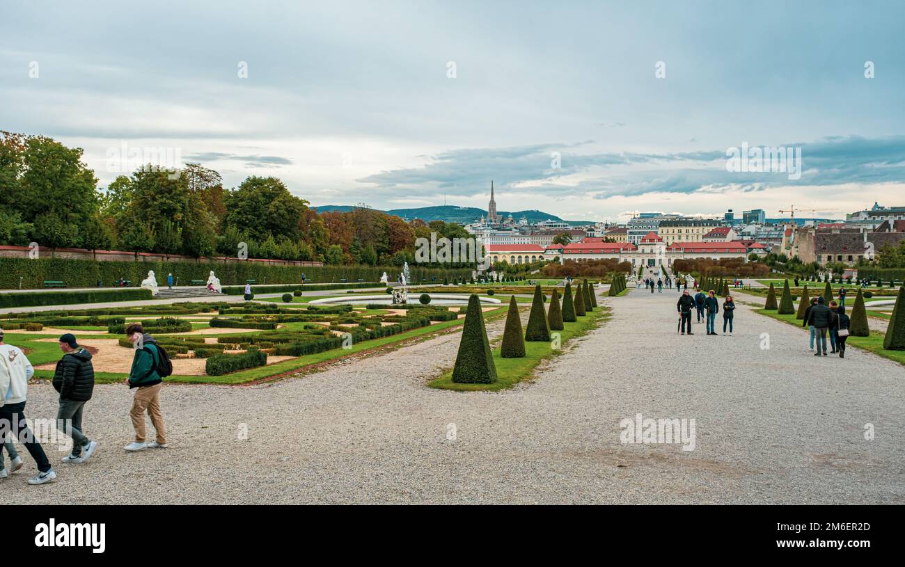 Vienna, Austria, September 27 2022 The Belvedere is a historic building ...