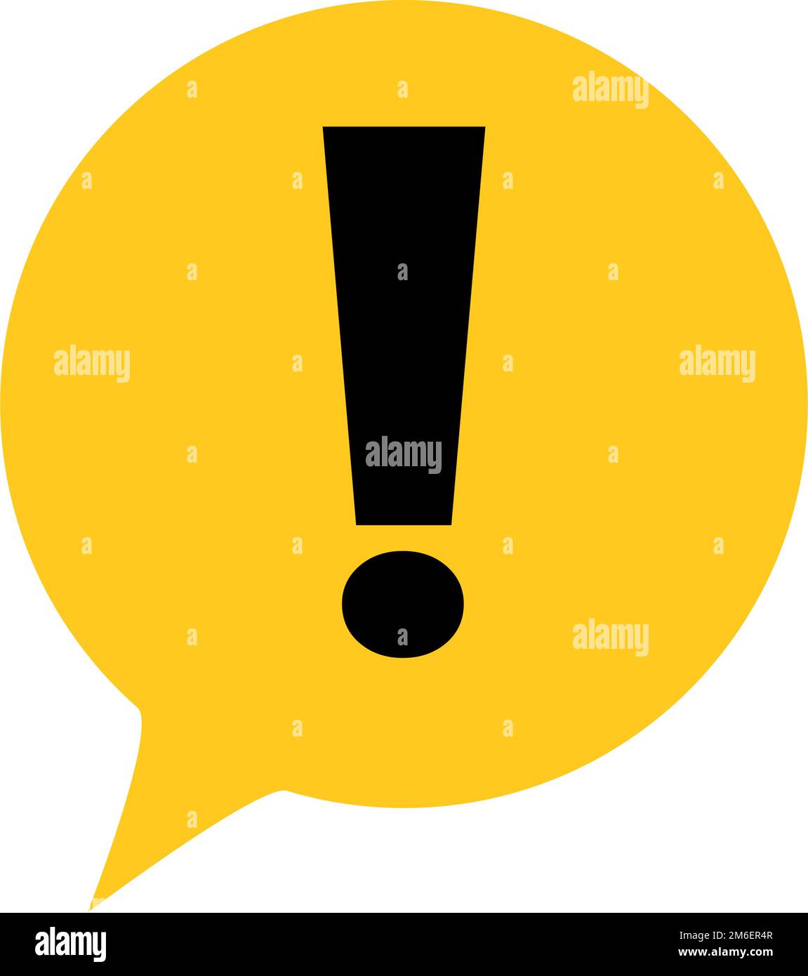 Exclamation Mark Speech Bubble Icon Caution Or Warning Editable Vector Stock Vector Image