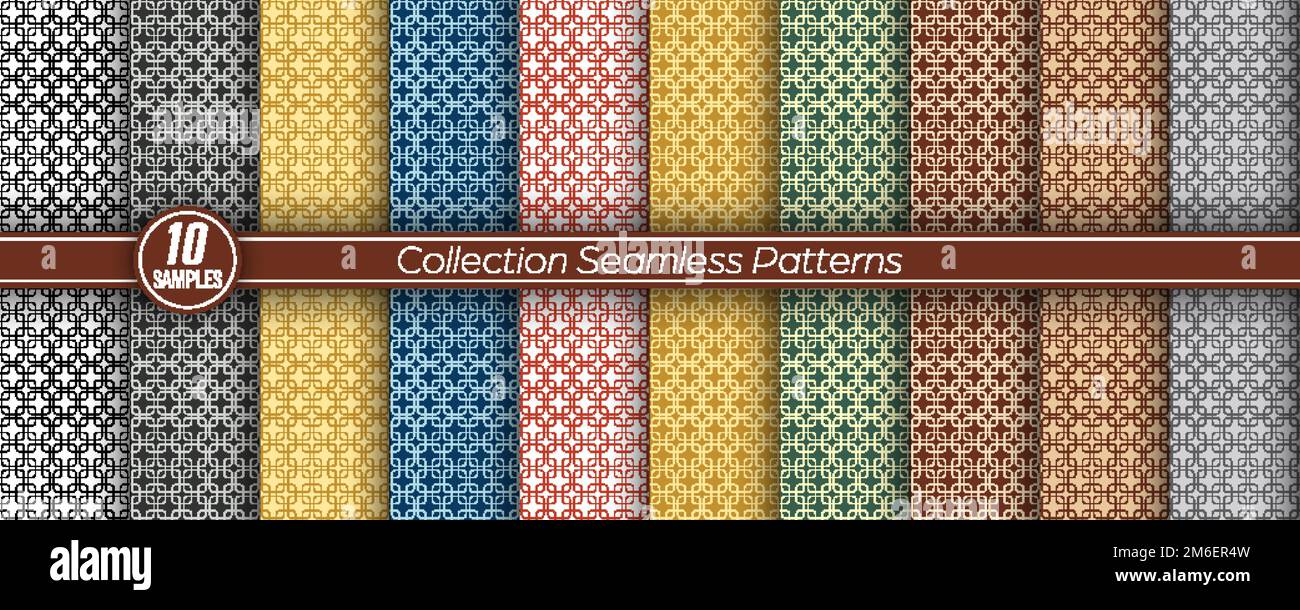 A set of seamless patterns for backgrounds, banners, advertising and ...