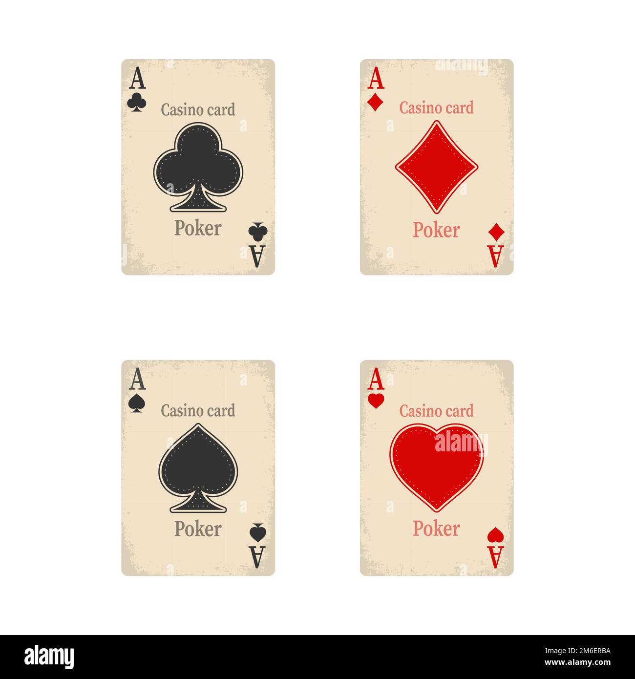 A set of cards for the casino. Casino card symbols. Flat style Stock ...