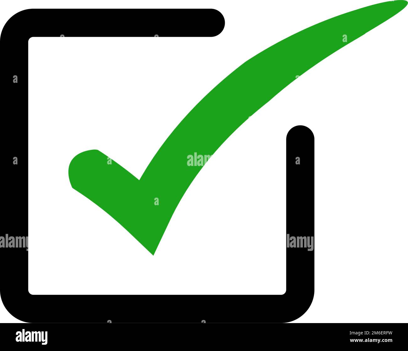 Emphasis check mark check box. Editable vector Stock Vector Image & Art - Alamy