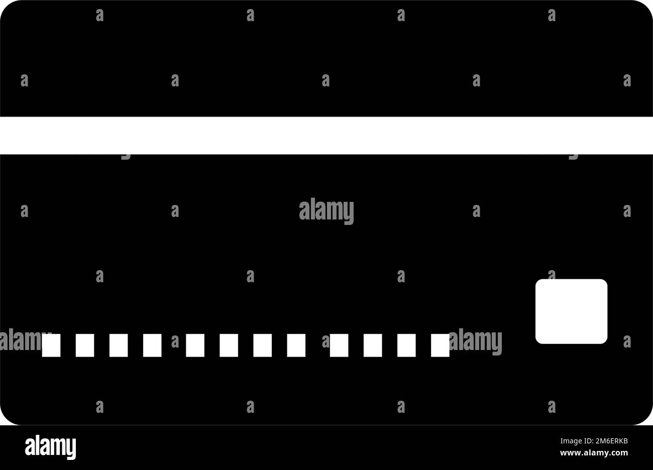 Credit card silhouette icon. Credit card payment. Editable vector Stock ...