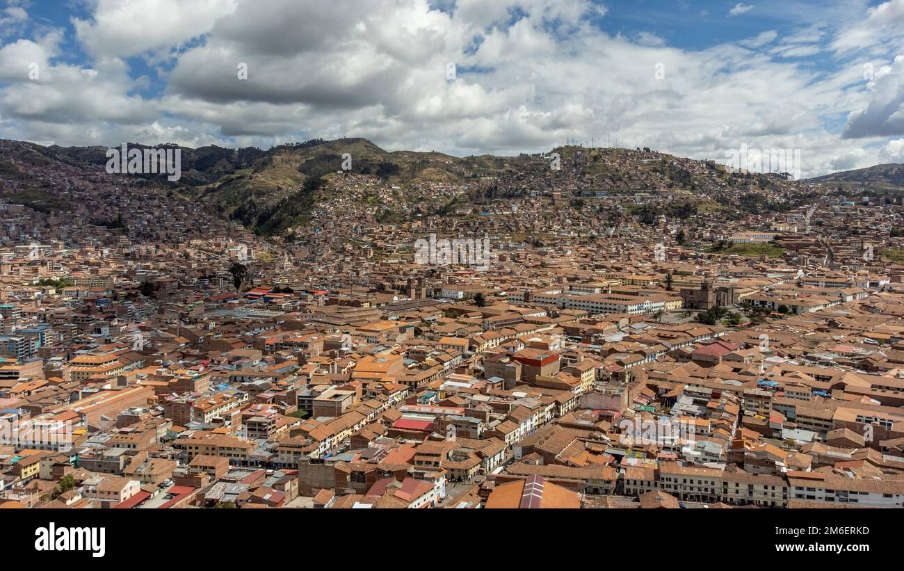 Aerial view of the city of Cusco. Peru Stock Photo - Alamy