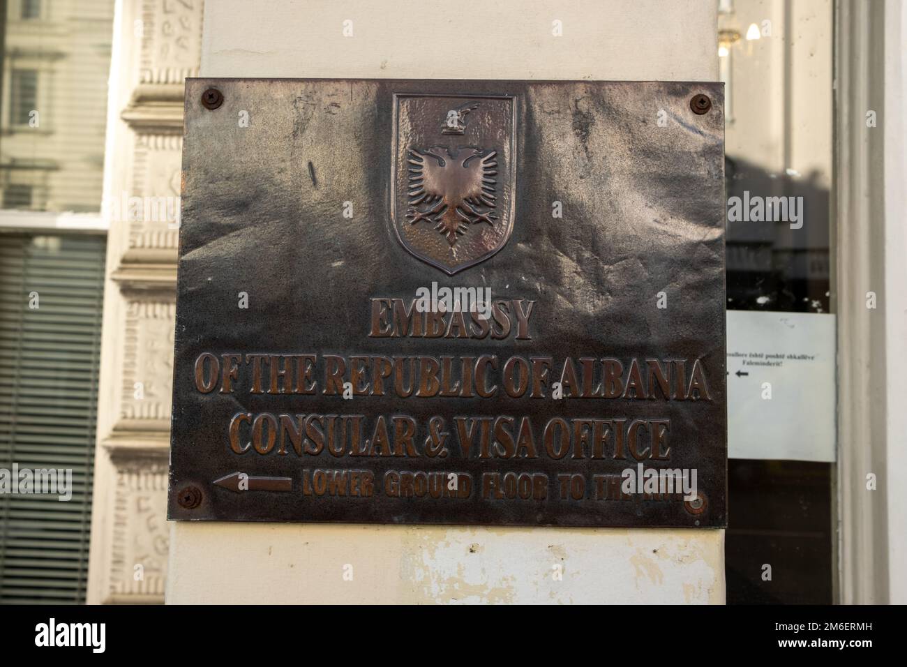 London- November 2022: Embassy of the Republic of Albania Consular and ...