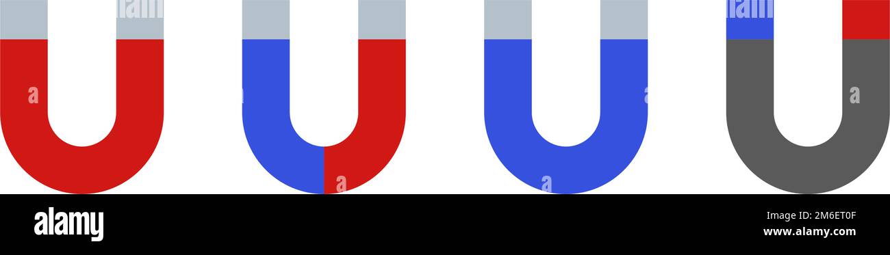 Set of magnet icons in different styles. Editable vector Stock Vector ...