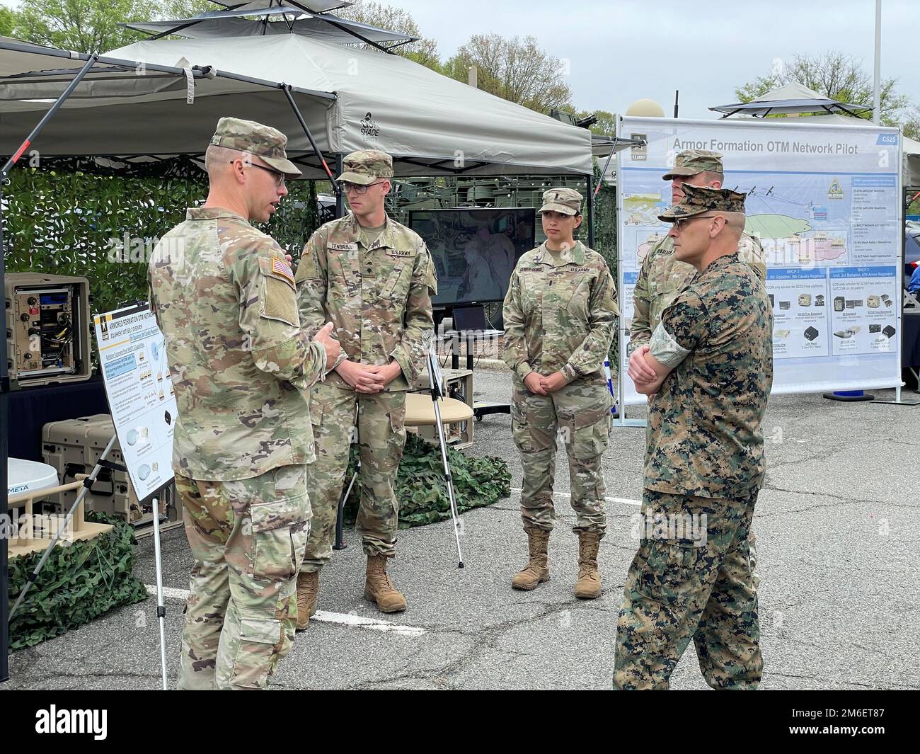 U.S. Army 1st Lt. Jacob Angevine, left, the fire support officer for ...