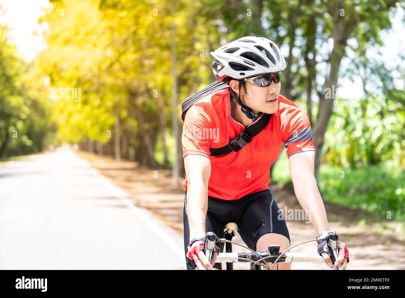 Cycling adventure in countryside road hi-res stock photography and ...