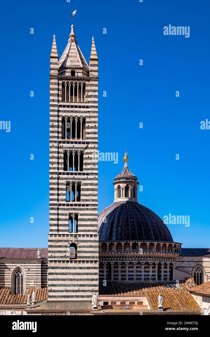 Aerial View of Duomo di Siena from Facciatone - Siena, Tuscany, Italy ...