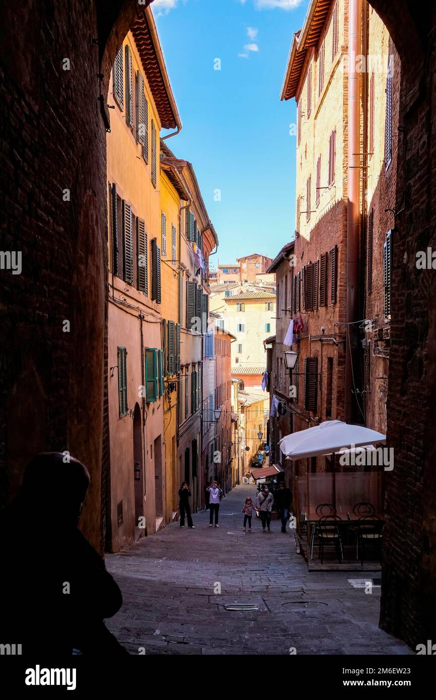 The Medieval Streets of Siena - Tuscany, Italy Stock Photo - Alamy