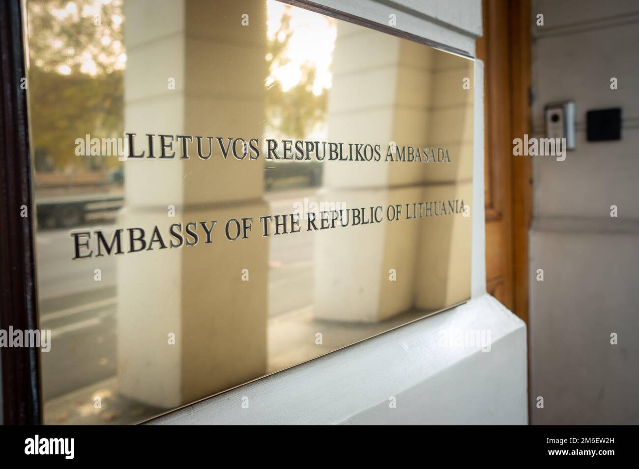 London- November 2022: Embassy for the Republic of Lithuania on ...