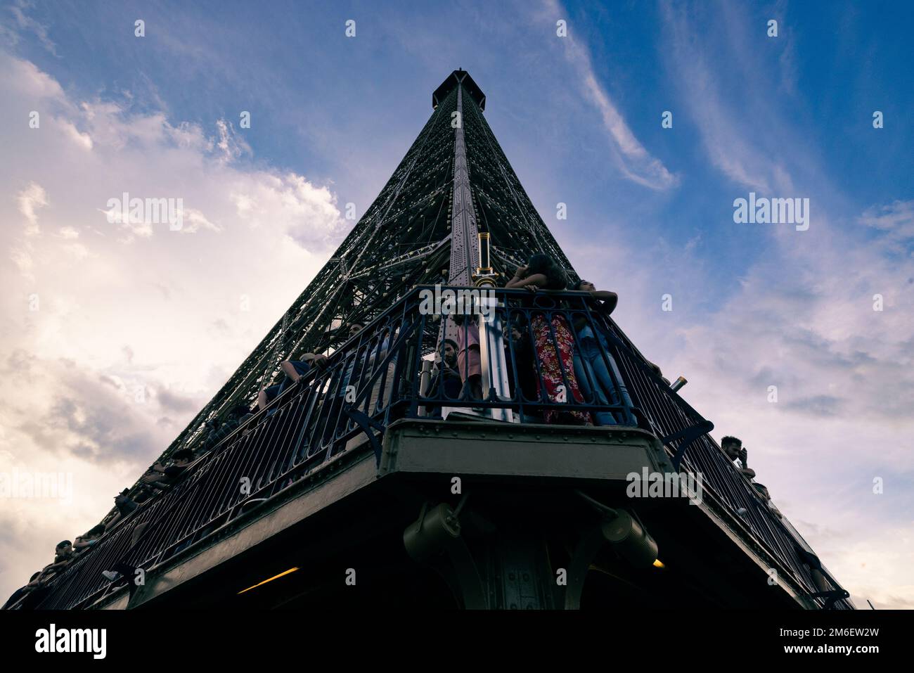 The Eiffel tower and the view from the second floor. Paris, France ...
