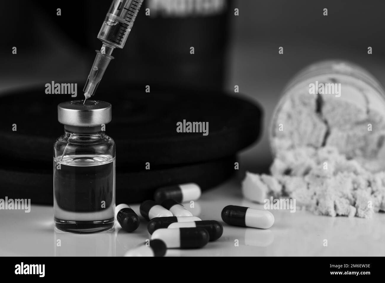 Syringe vitamin pills Black and White Stock Photos & Images - Alamy