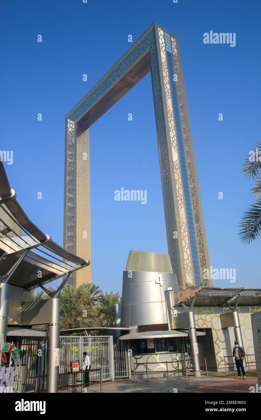 Dubai Frame contemporary modern building architecture in Dubai city ...