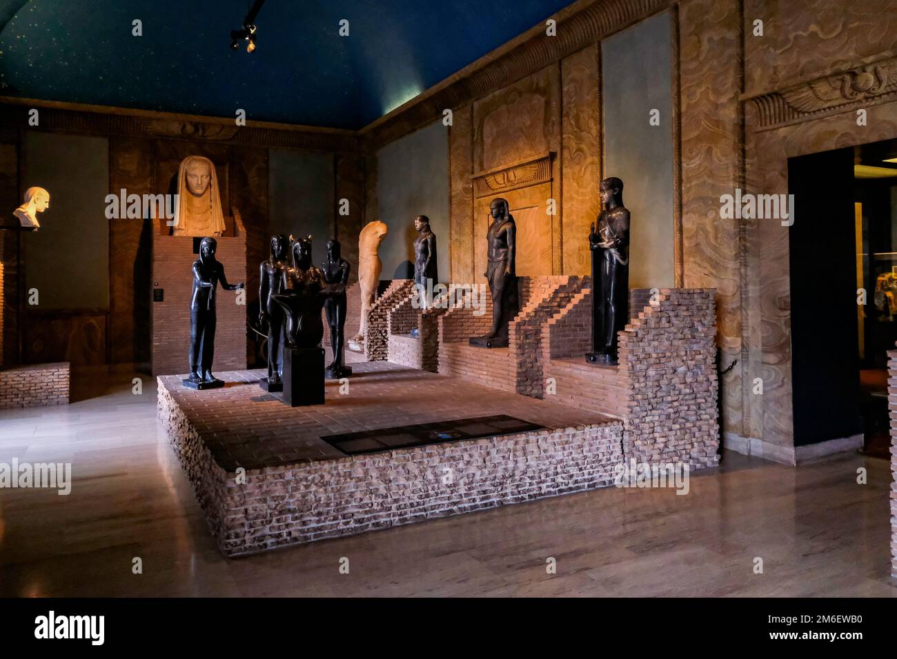 Egyptian Statues inside the Vatican Museum - Rome, Italy Stock Photo ...