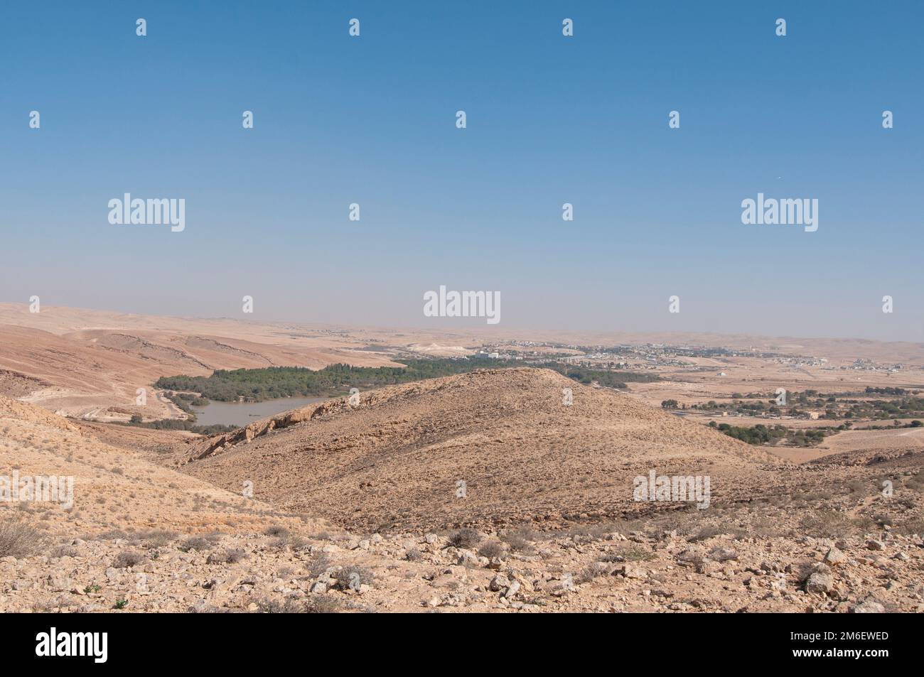 Yeruham Lake in the Yeruham park in the Negev Desert, Israel This lake ...