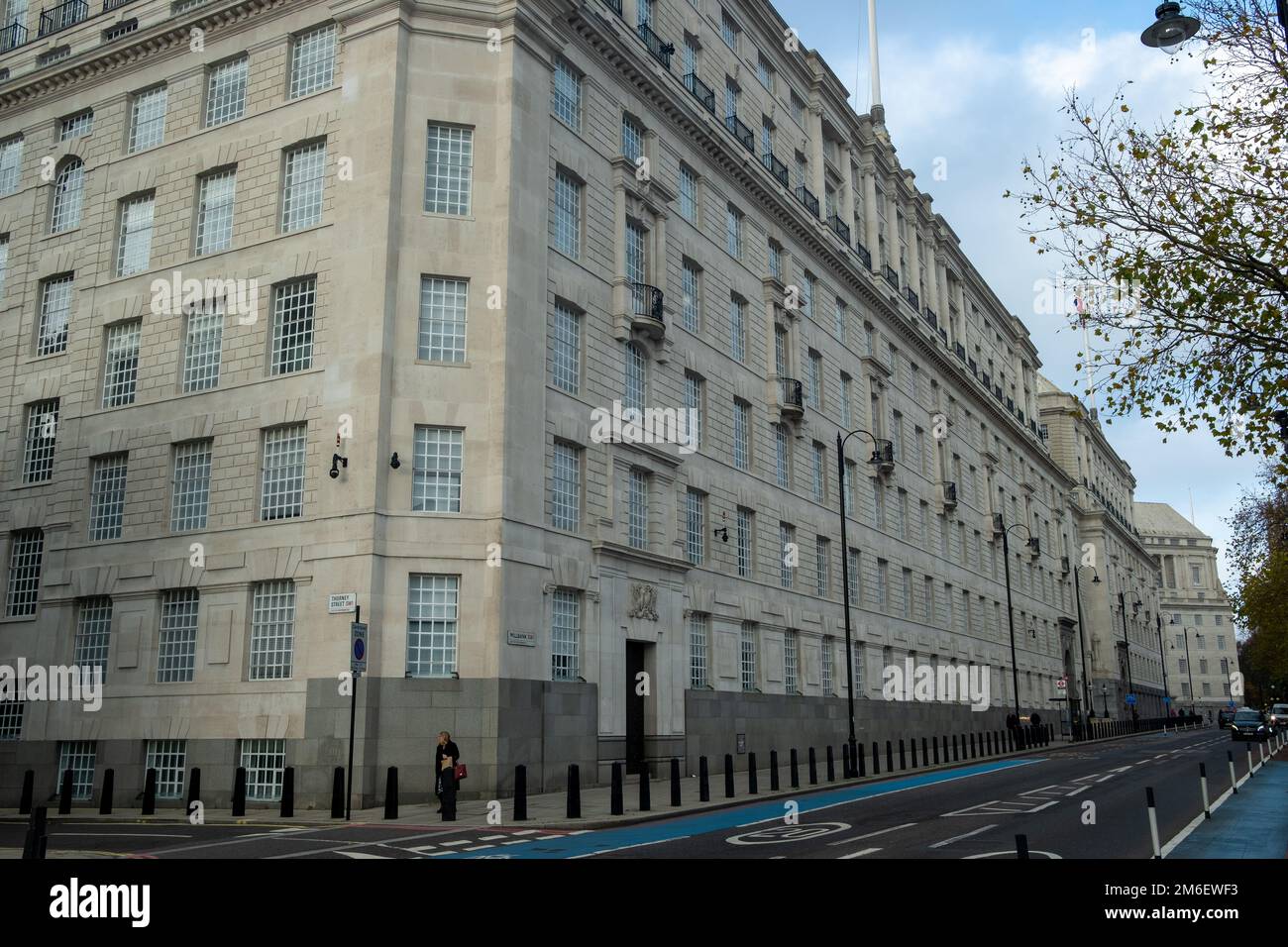 London- November 2022: Thames House on Millbank, upscale residential ...