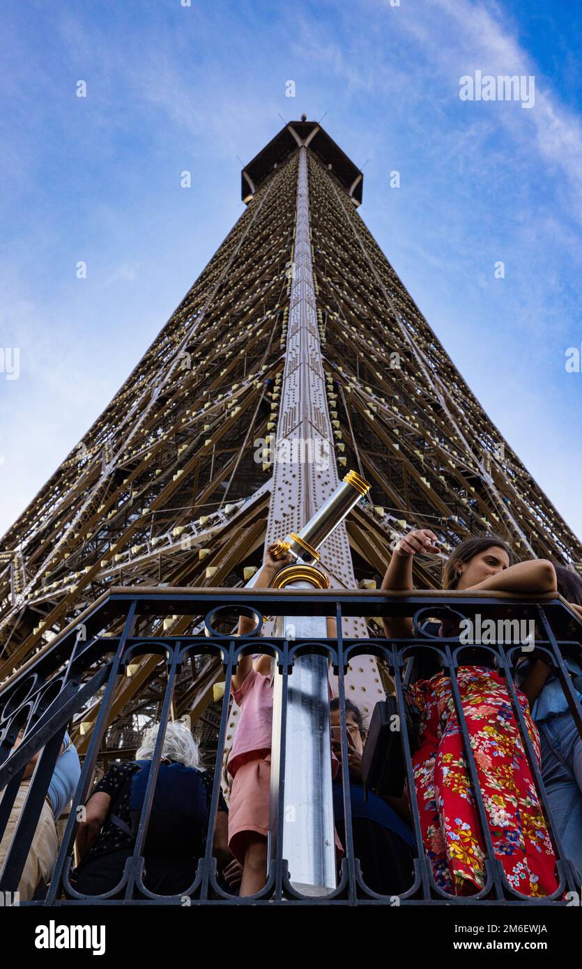 The Eiffel tower and the view from the second floor. Paris, France ...