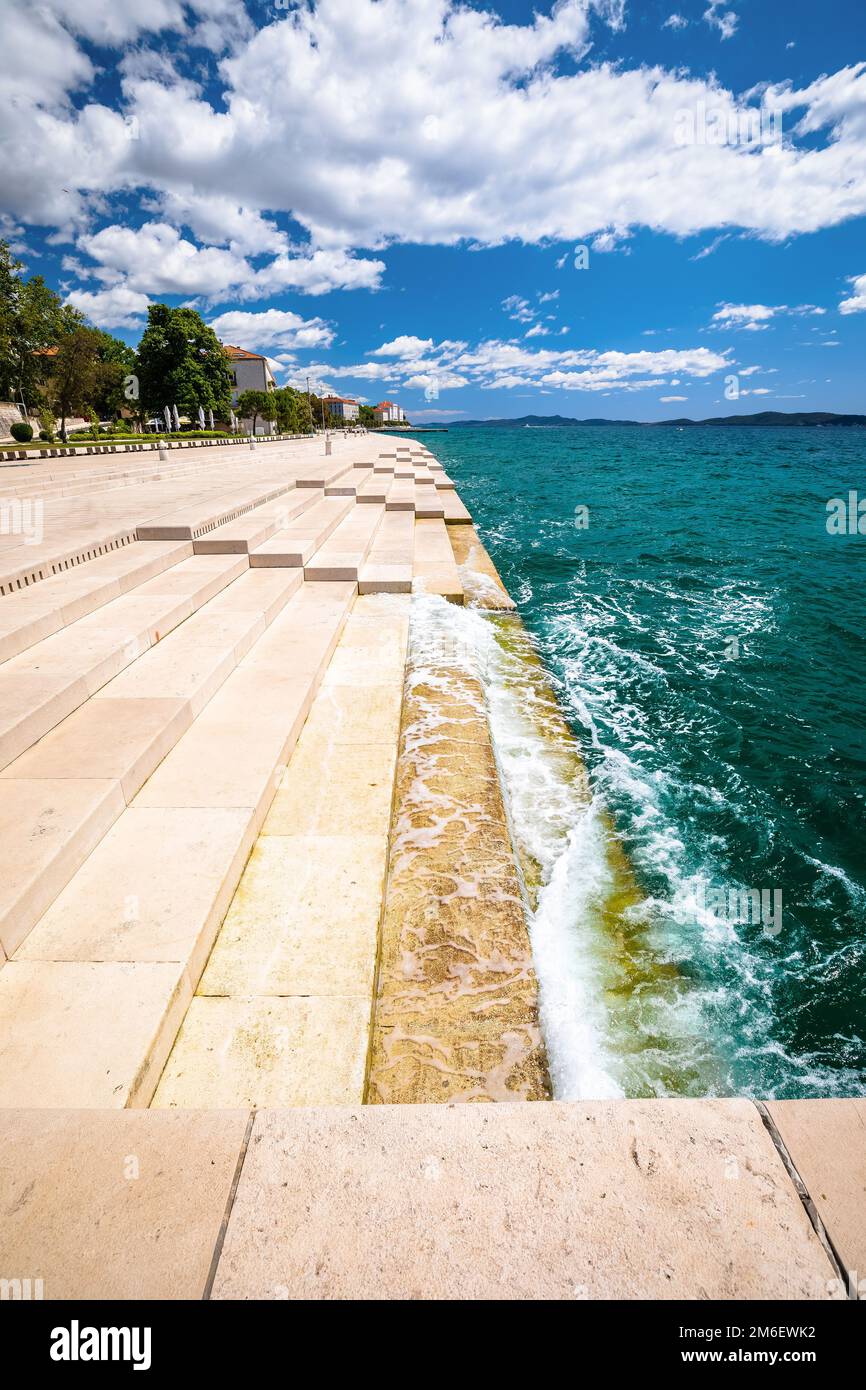 Zadar sea organs. Tourist attraction musical instrument powered by the ...