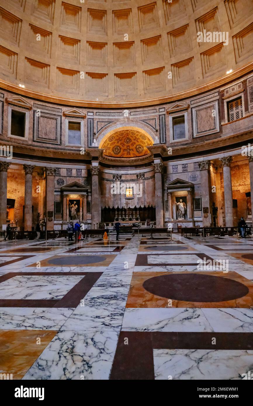 Interior of the Pantheon - Temple to the gods of ancient Rome, now a ...