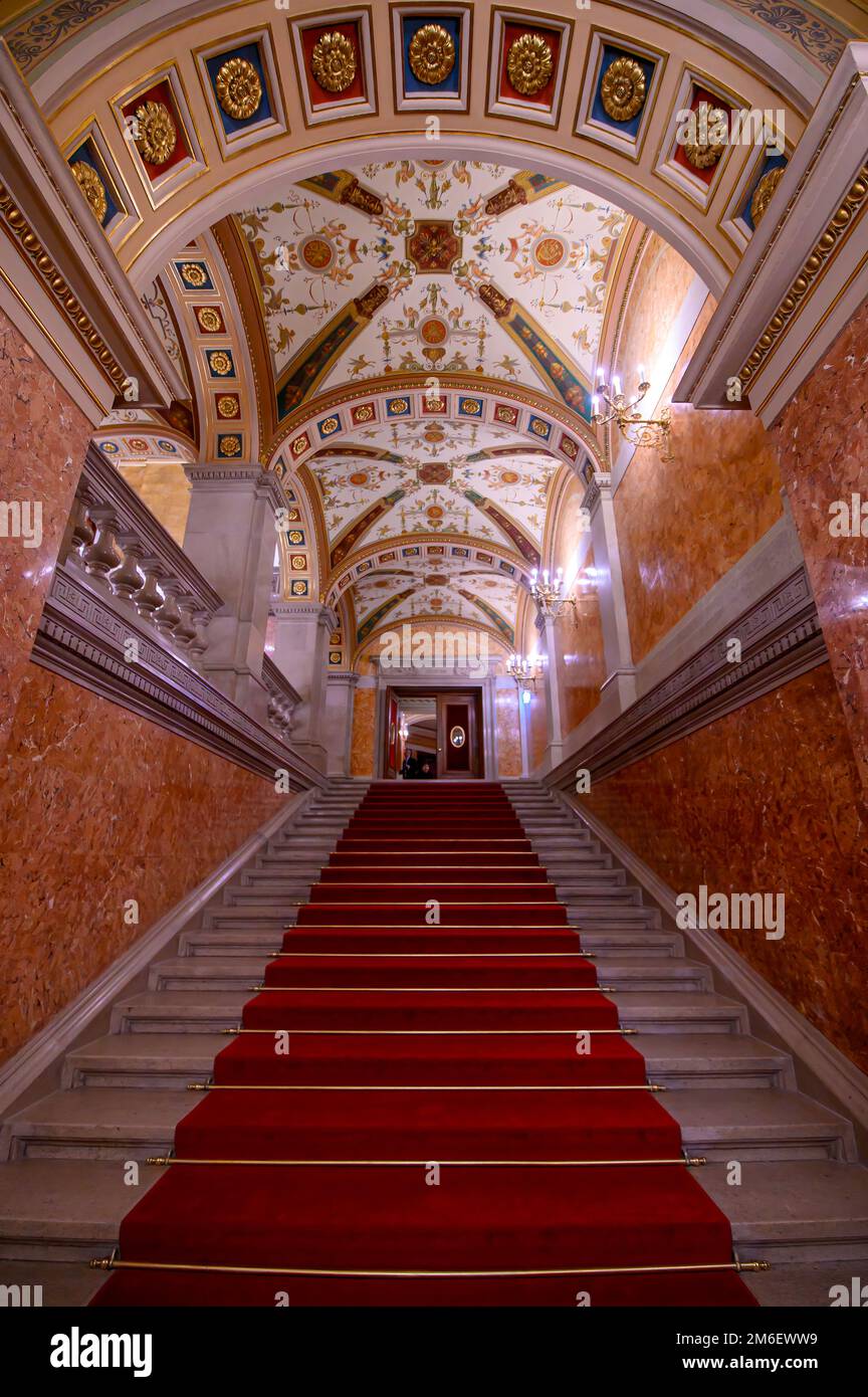 Budapest, Hungary. Interior of the Hungarian Royal State Opera House ...