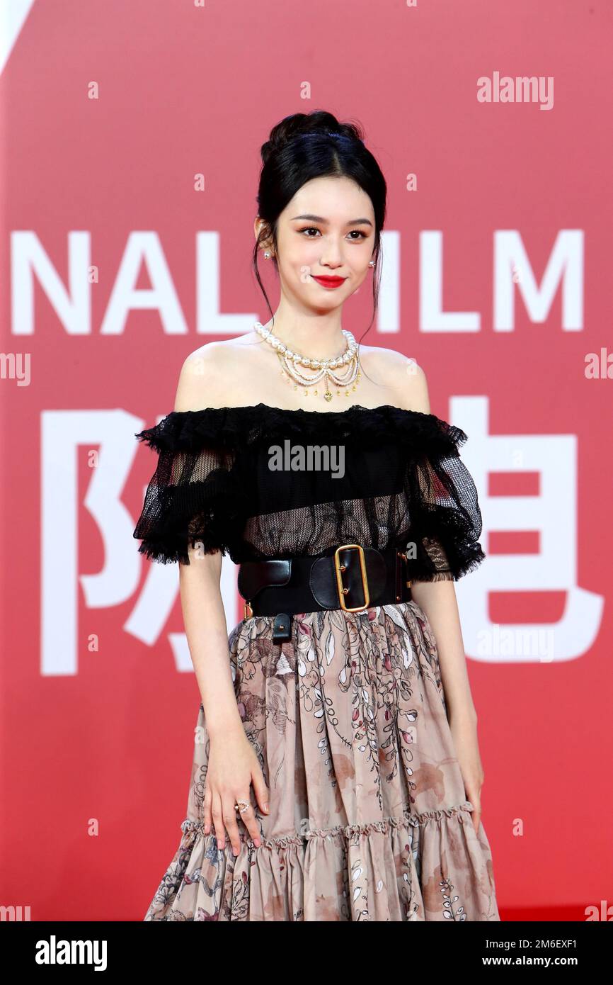Chinese actress Zhou Ye attended the red carpet for the opening ceremony of the 9th Silk Road ...