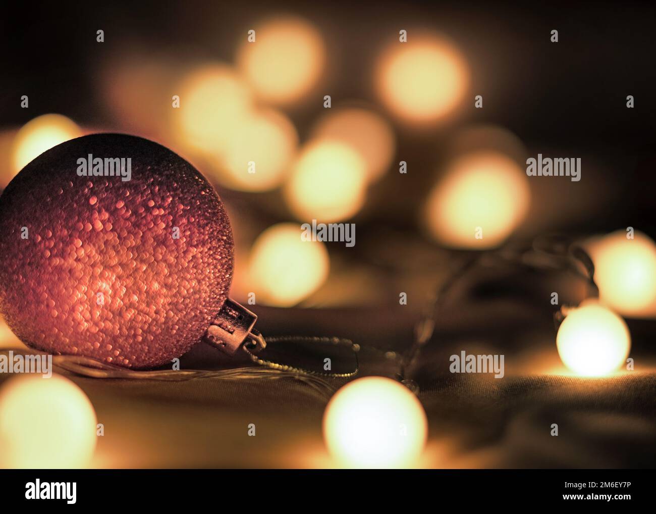 Christmas toy and garland Stock Photo - Alamy