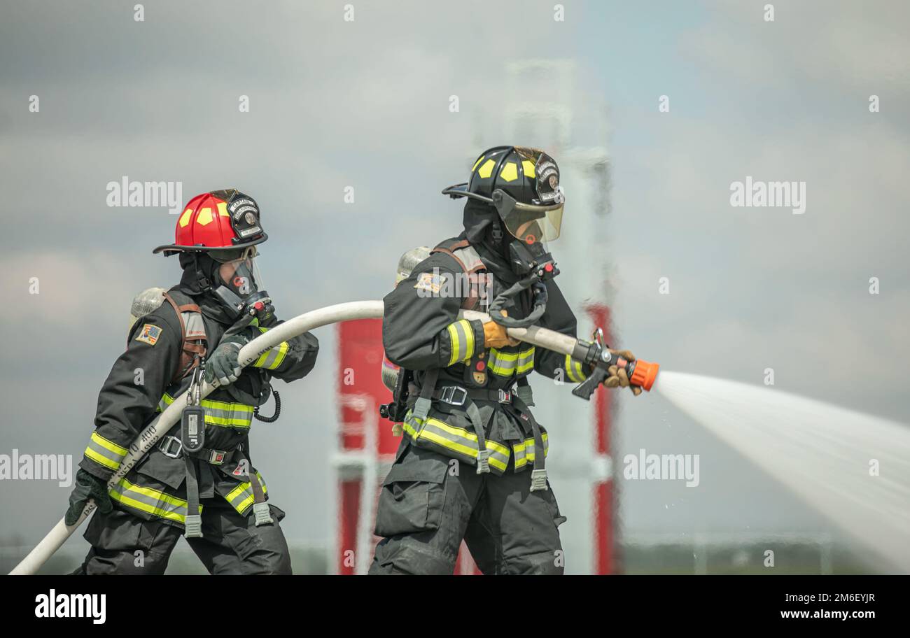 Firefighters assigned to the U.S. Army Garrison Humphreys Fire ...