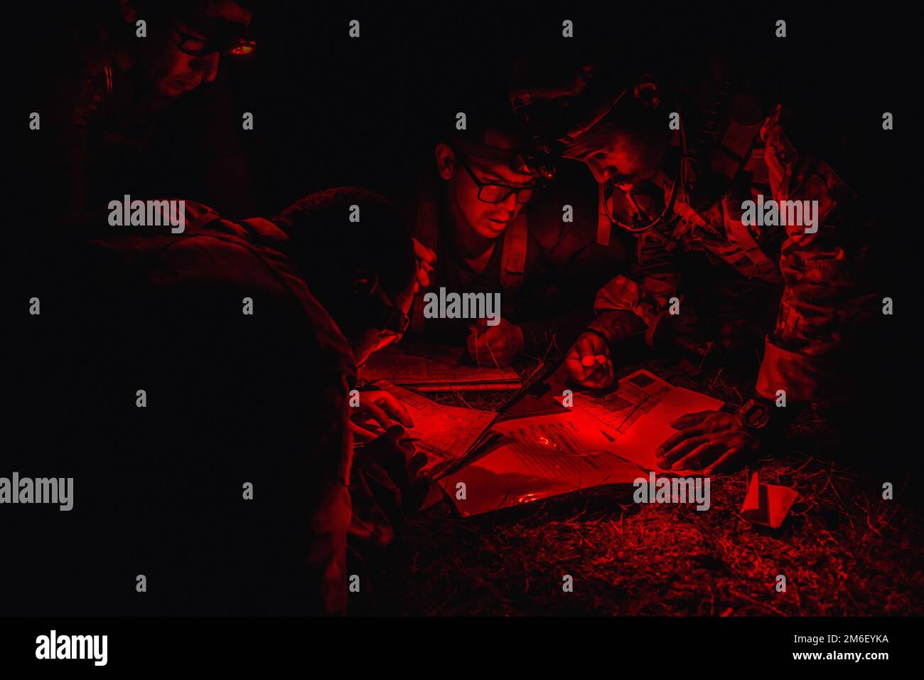 Members of the 7th Special Forces Group (Airborne) conduct overnight ...