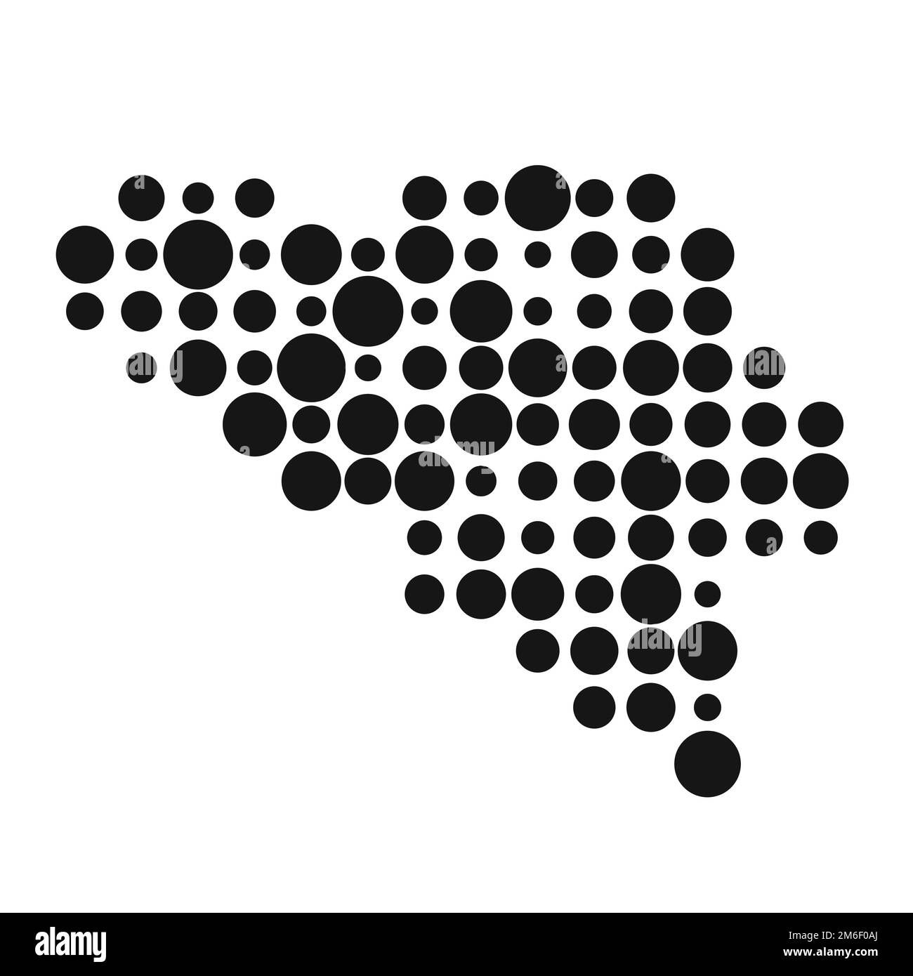 Belgium Map Silhouette Pixelated generative pattern illustration Stock ...