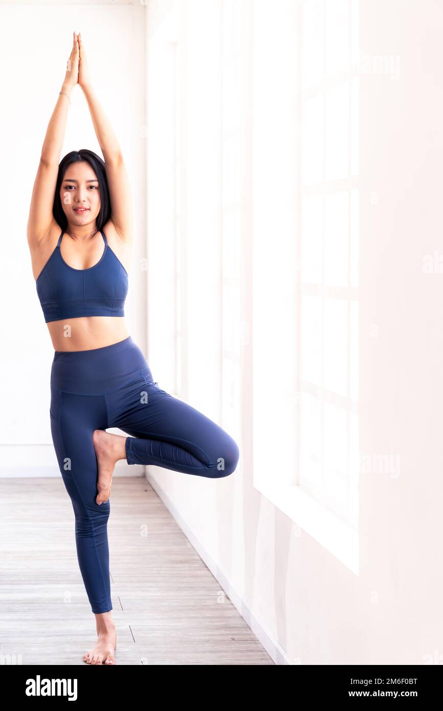 Yoga indian tree pose hi-res stock photography and images - Alamy