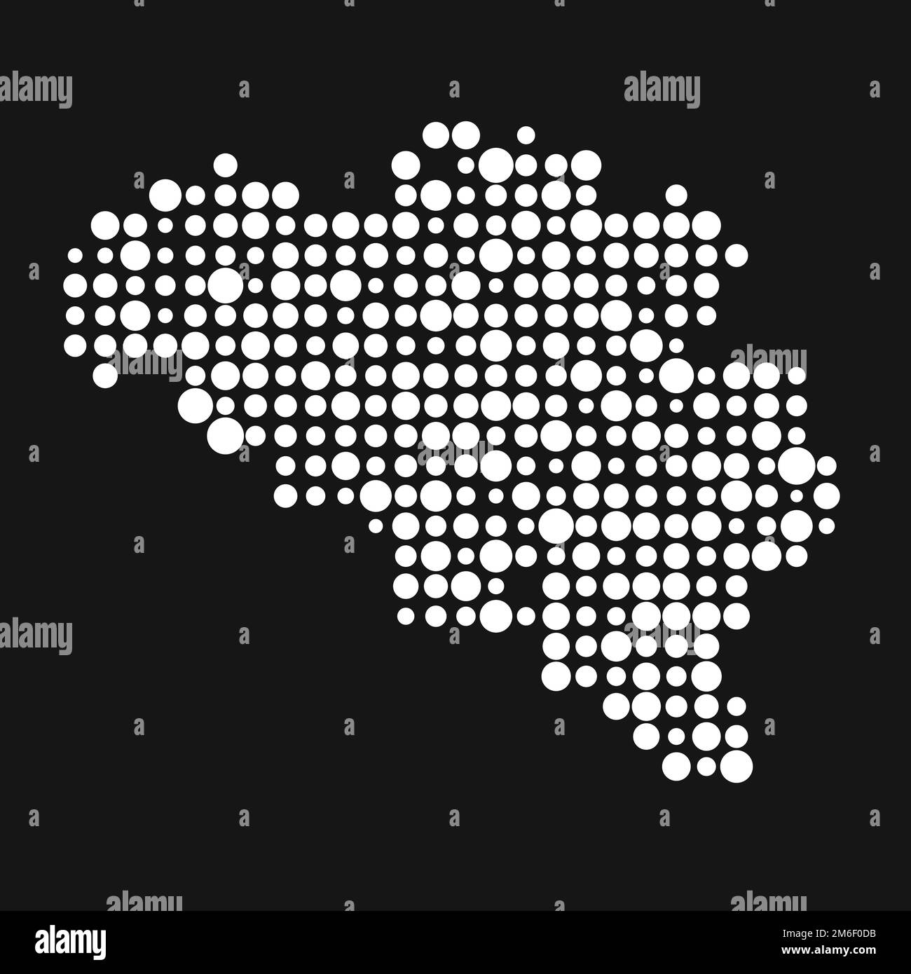 Belgium Map Silhouette Pixelated generative pattern illustration Stock ...