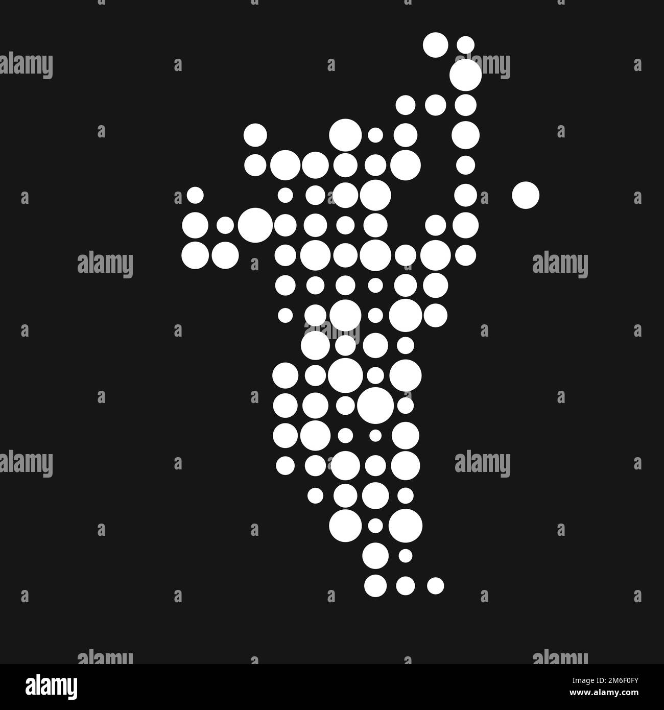 Bahrain Map Silhouette Pixelated generative pattern illustration Stock ...