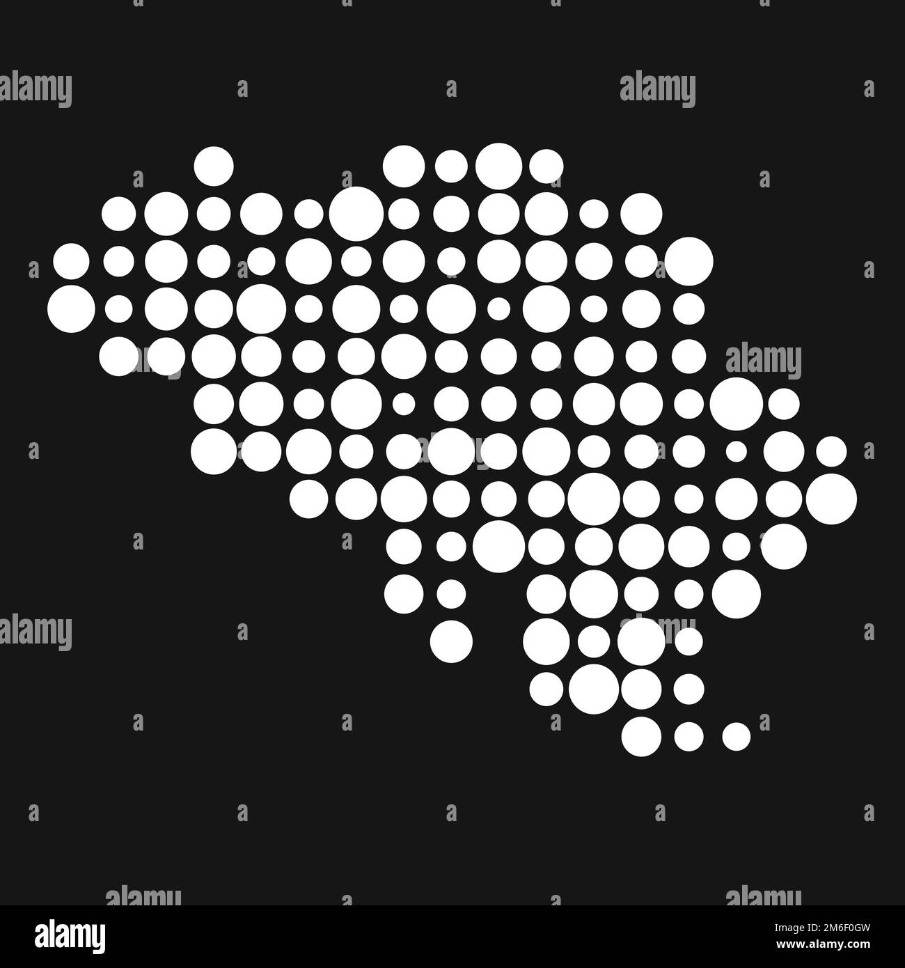 Belgium Map Silhouette Pixelated generative pattern illustration Stock ...