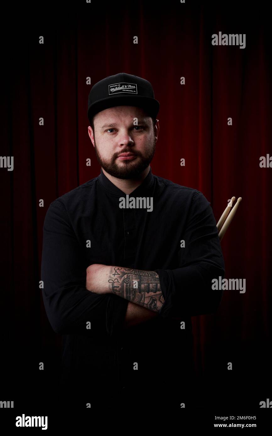 Ben Thatcher from Royal Blood, O2 Guildhall, Southampton Stock Photo ...
