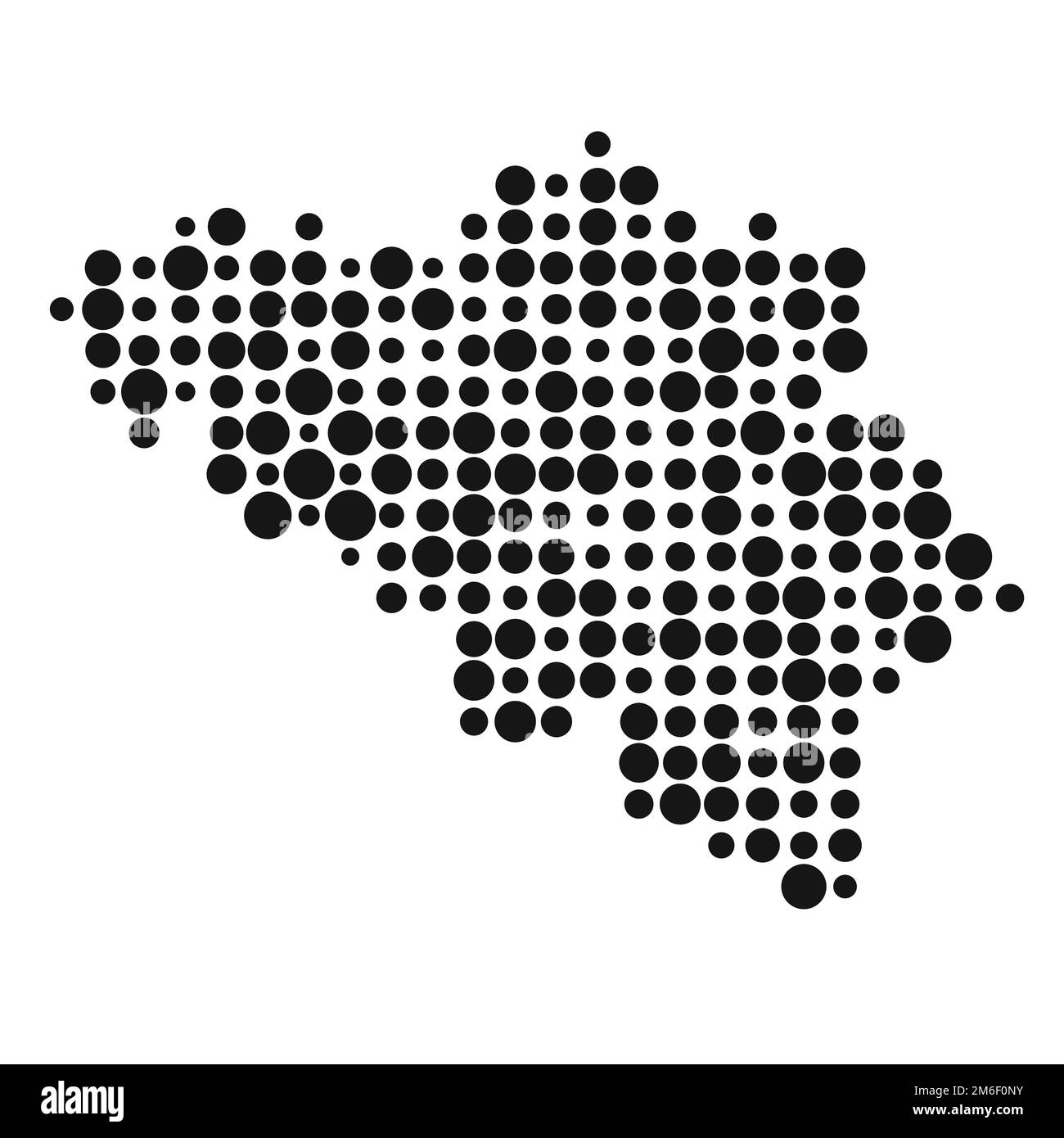 Belgium Map Silhouette Pixelated generative pattern illustration Stock ...