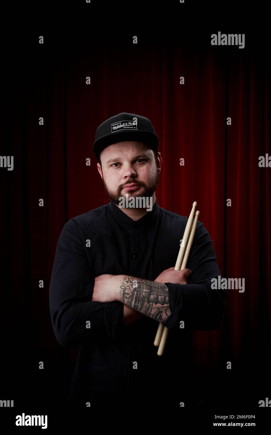 Ben Thatcher from Royal Blood, O2 Guildhall, Southampton Stock Photo ...