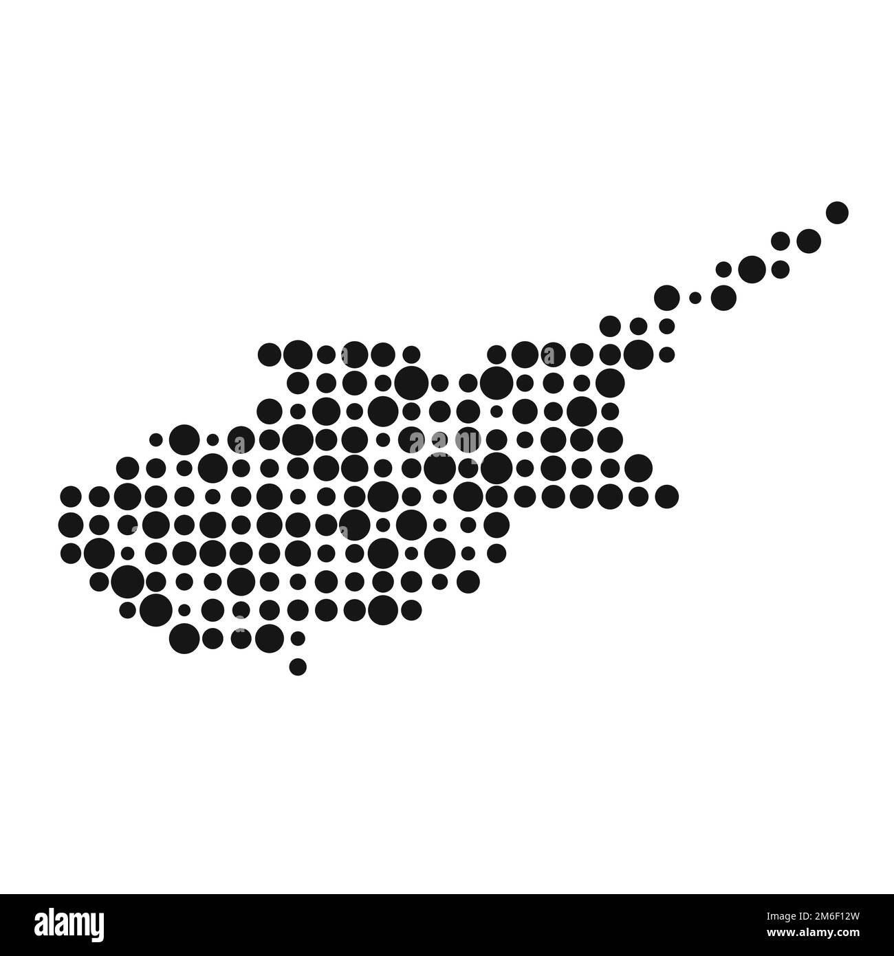 Cyprus Map Silhouette Pixelated generative pattern illustration Stock ...