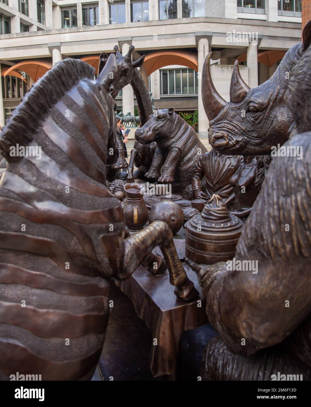 A statue of Wild Table of Love by Gillie & Marc in Paternoster square ...