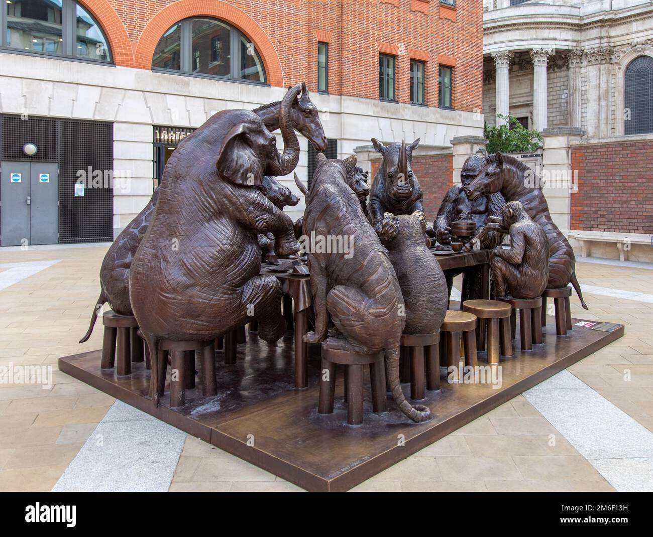 A statue of Wild Table of Love by Gillie & Marc in Paternoster square ...