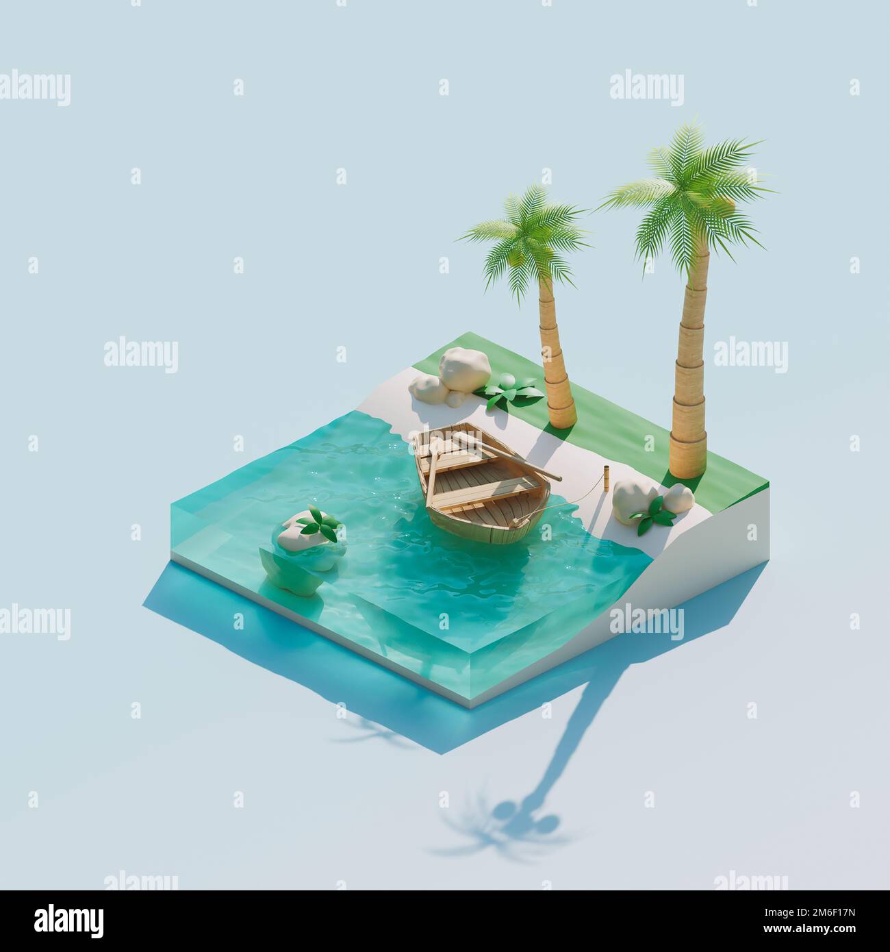 Tropical scene with sea Stock Photo - Alamy