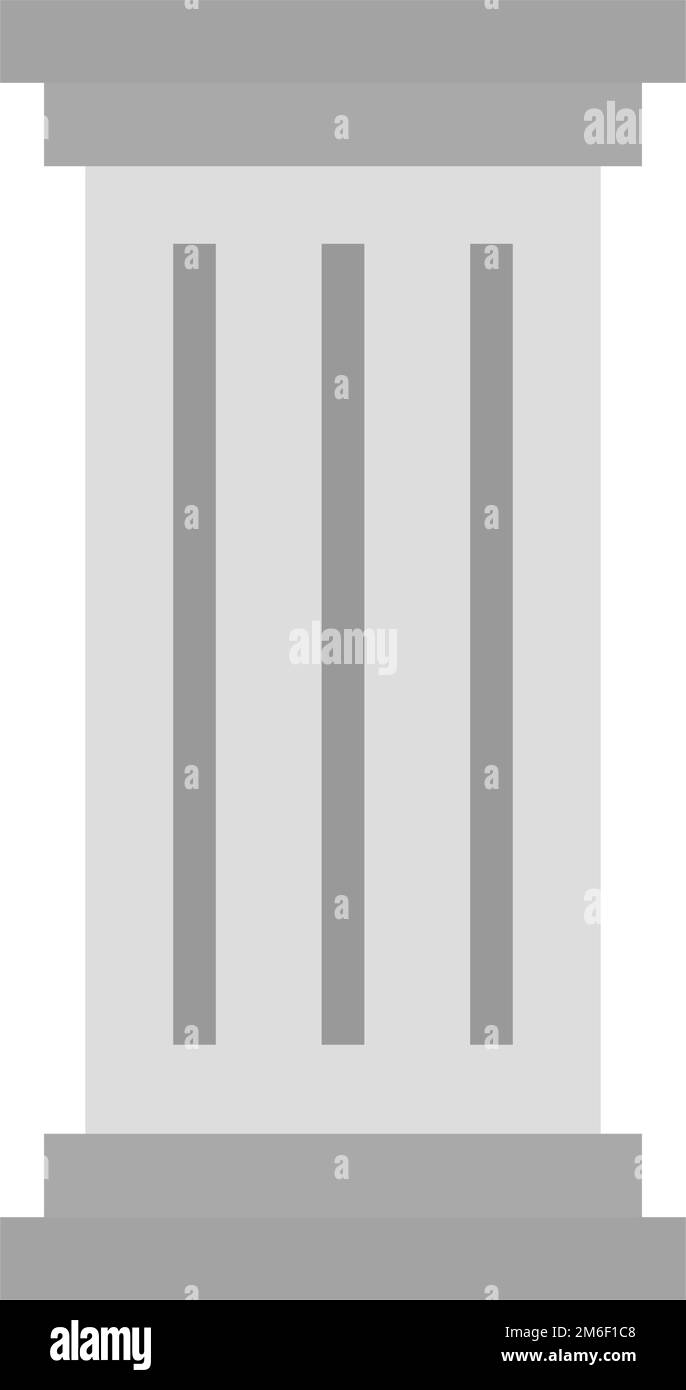 Flat design pillar icon. Pole icon. Editable vector Stock Vector Image ...