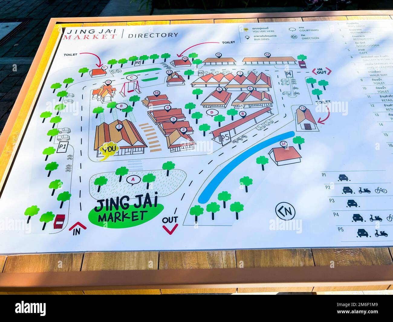 Detail, Map inside "Jing jai Farmers market", Meuang Chiang Mai ...