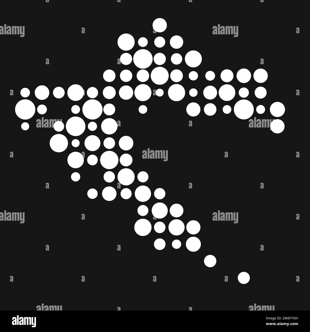 Croatia Map Silhouette Pixelated generative pattern illustration Stock ...
